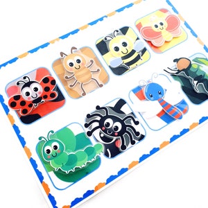 Bug Matching Game, Bug Matching , Animal Matching Activity, Printable ...