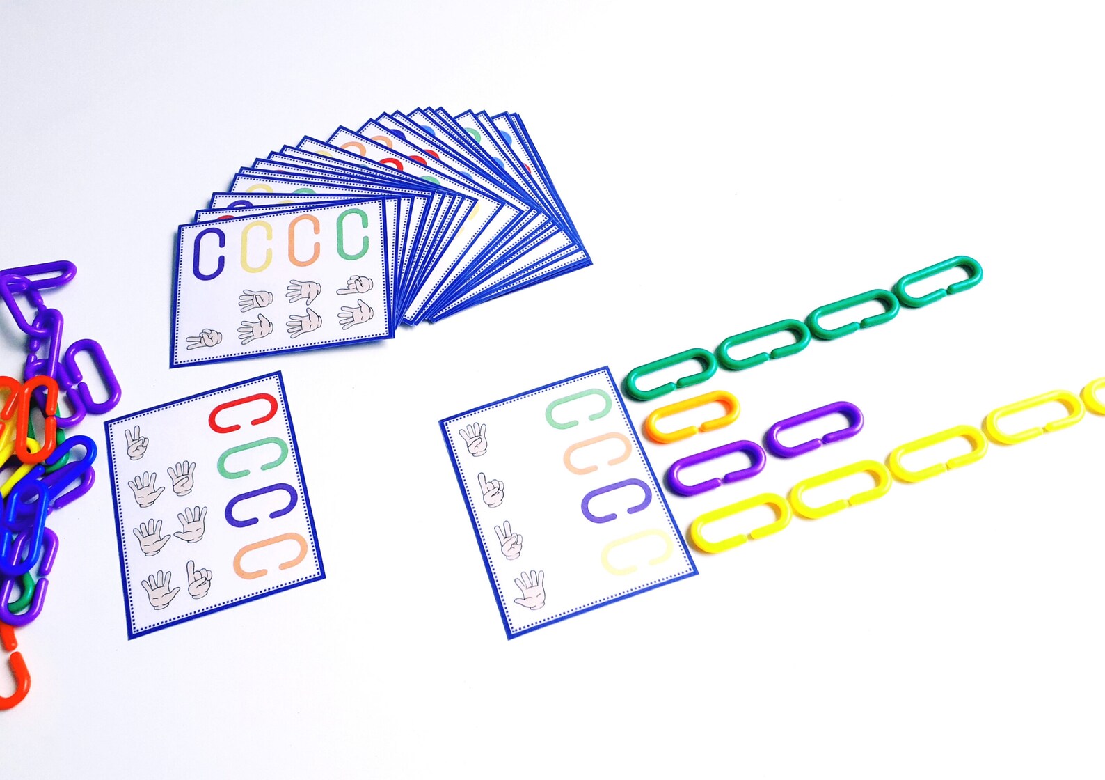 Chains Counting Activity, Counting Toys for Toddlers - Etsy