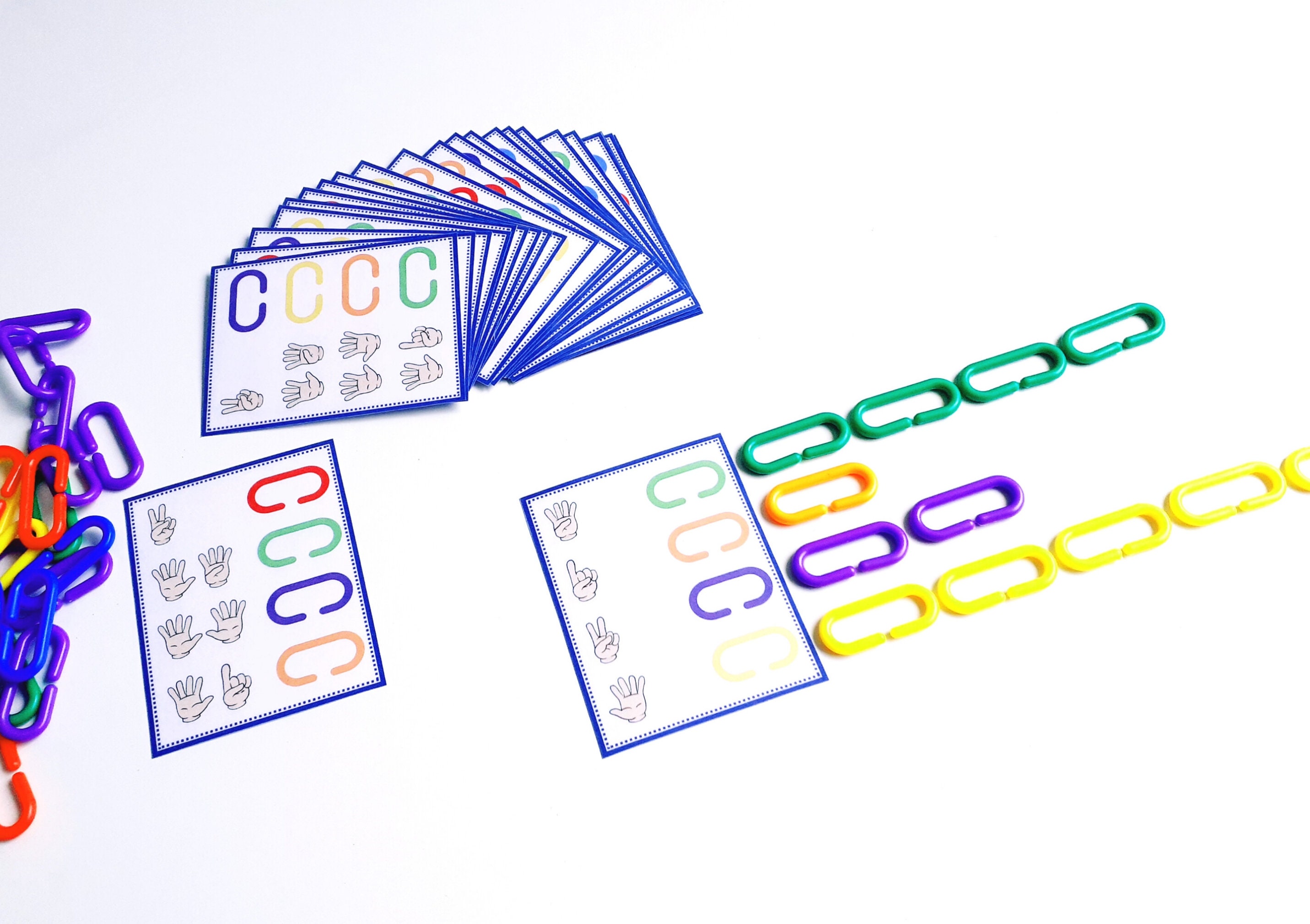 Chains Counting Activity, Counting Toys for Toddlers - Etsy