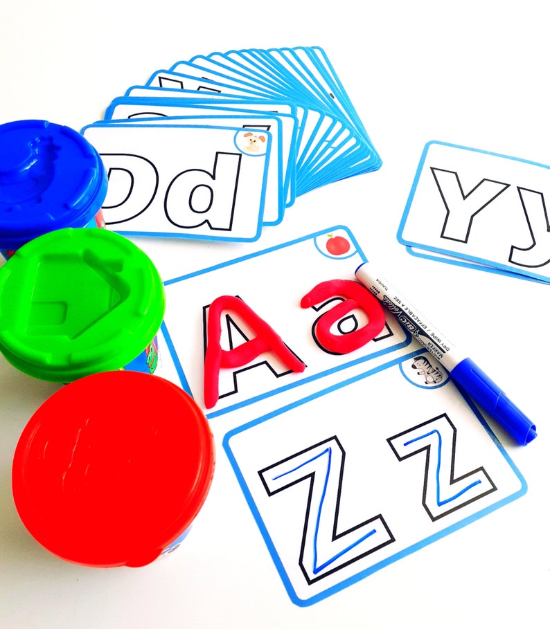 Alphabet Play Dough Mat Play Dough Activity Alphabet - Etsy