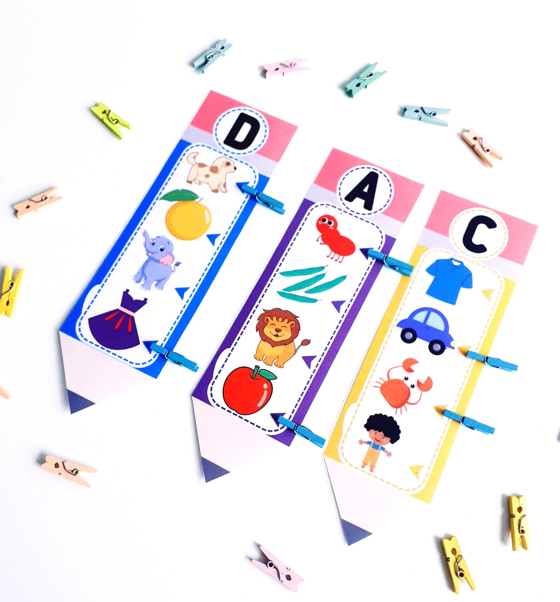 Beginning Sound Picture Cards Phonics Worksheets Beginning - Etsy