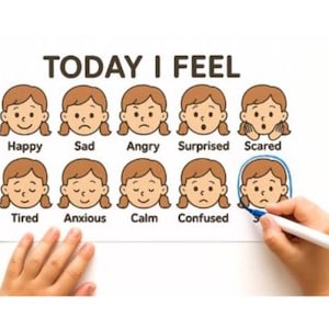 Today I Feel | Printable Emotion Chart for Kids | Feelings Poster for ...