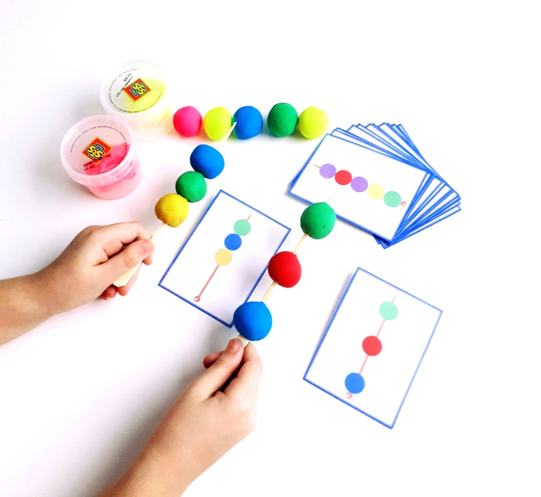 Play Dough Sequences, Pattern Activity With Play Dough ,fine Motor ...