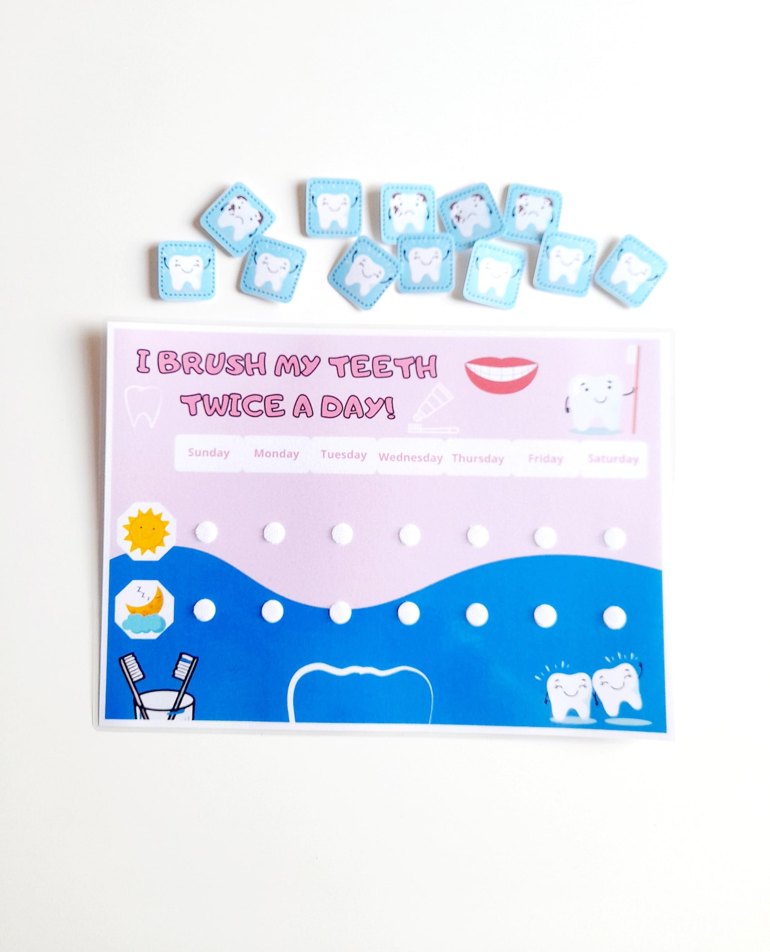 Teeth Brushing Chart Calendar for Kids and Daily Healthy Teeth - Etsy