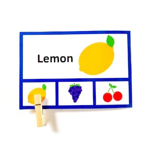 Matching Fruits Flash Cards , Memory Game, Printable Game for ...