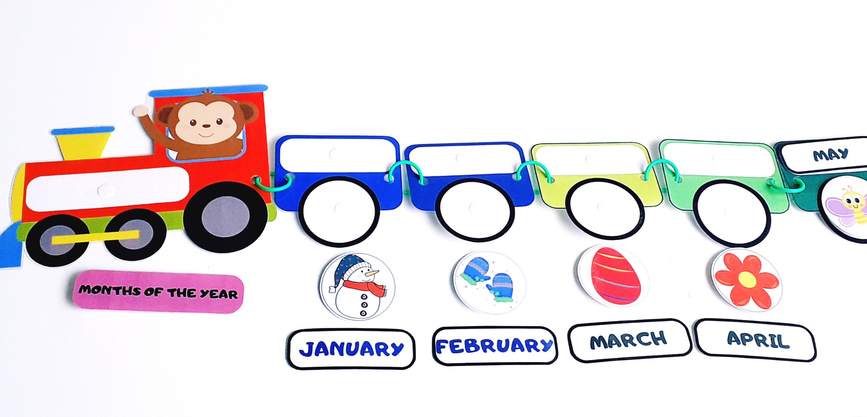 Months of the Year and Seasons , Fine Motor Activity - Etsy