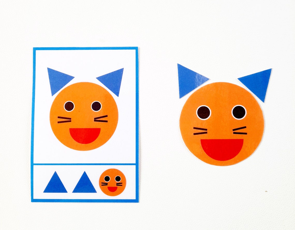 Puzzle Activity With Shapes and Pattern Activity for Toddlers - Etsy
