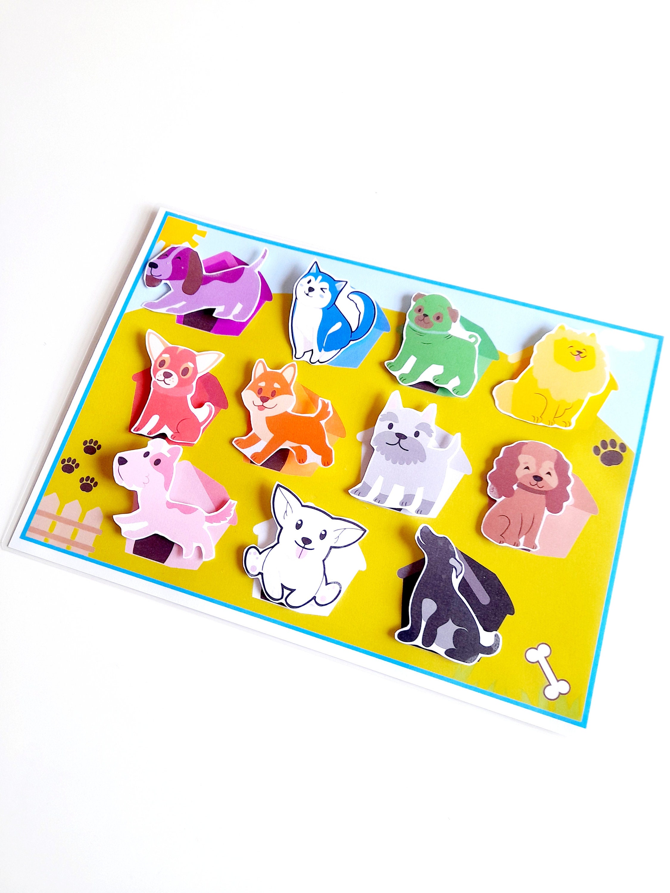 Color Sorting Matching Dog Game Color Matching Activity - Etsy