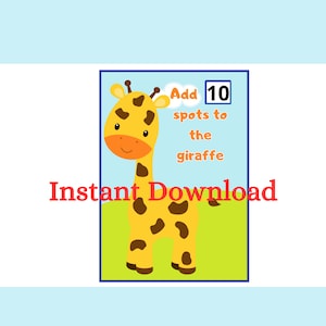 Giraffe Counting Activity Numbers 1 to 10 Count for Kids - Etsy
