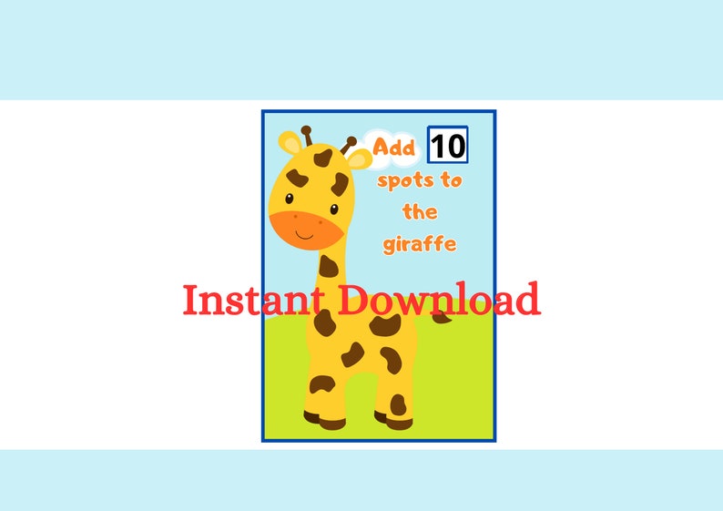 Giraffe Counting Activity Numbers 1 to 10 Count for Kids - Etsy