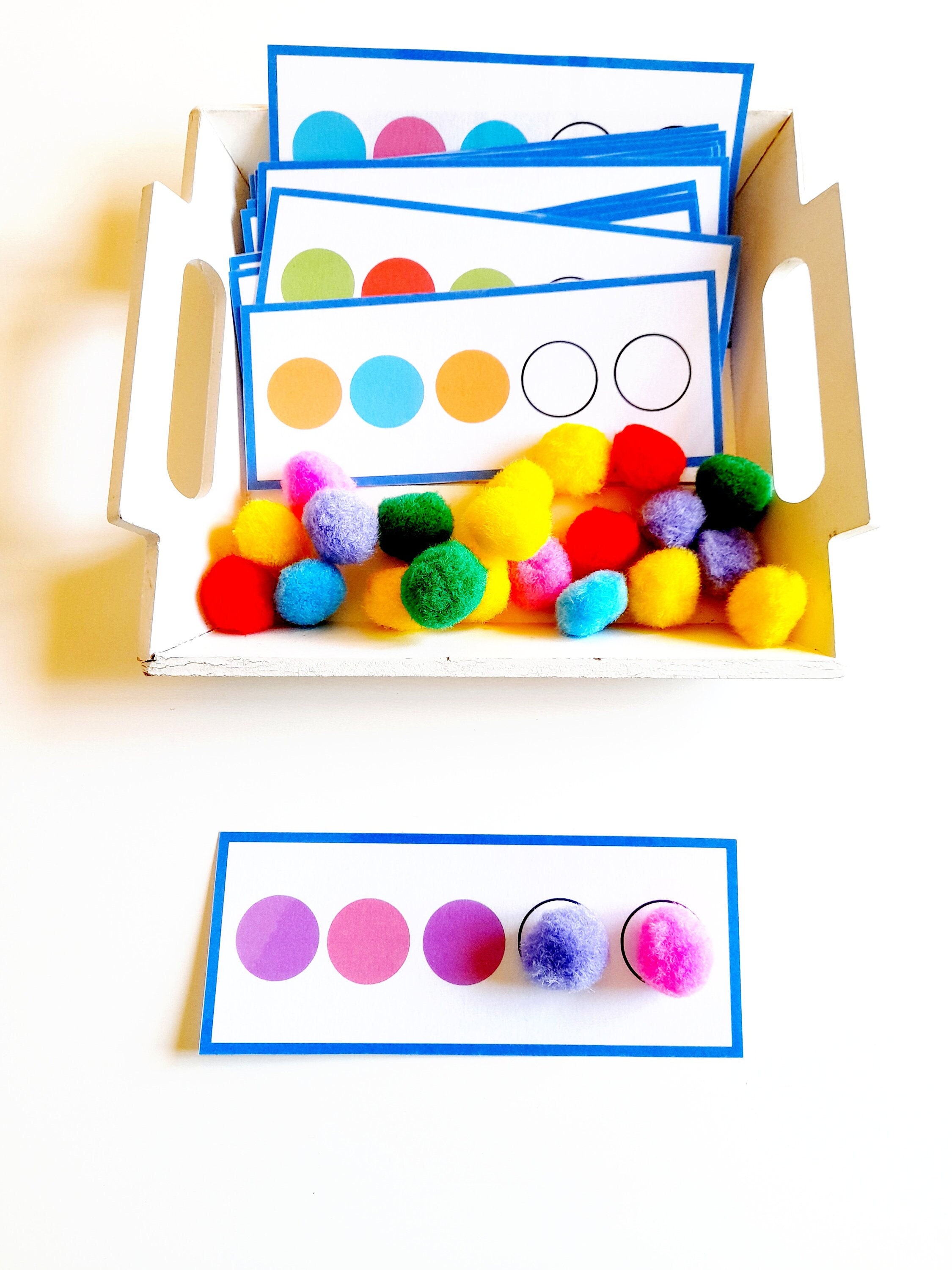 Printable Pattern Activity With Pompoms and Fine Motor Activities for ...