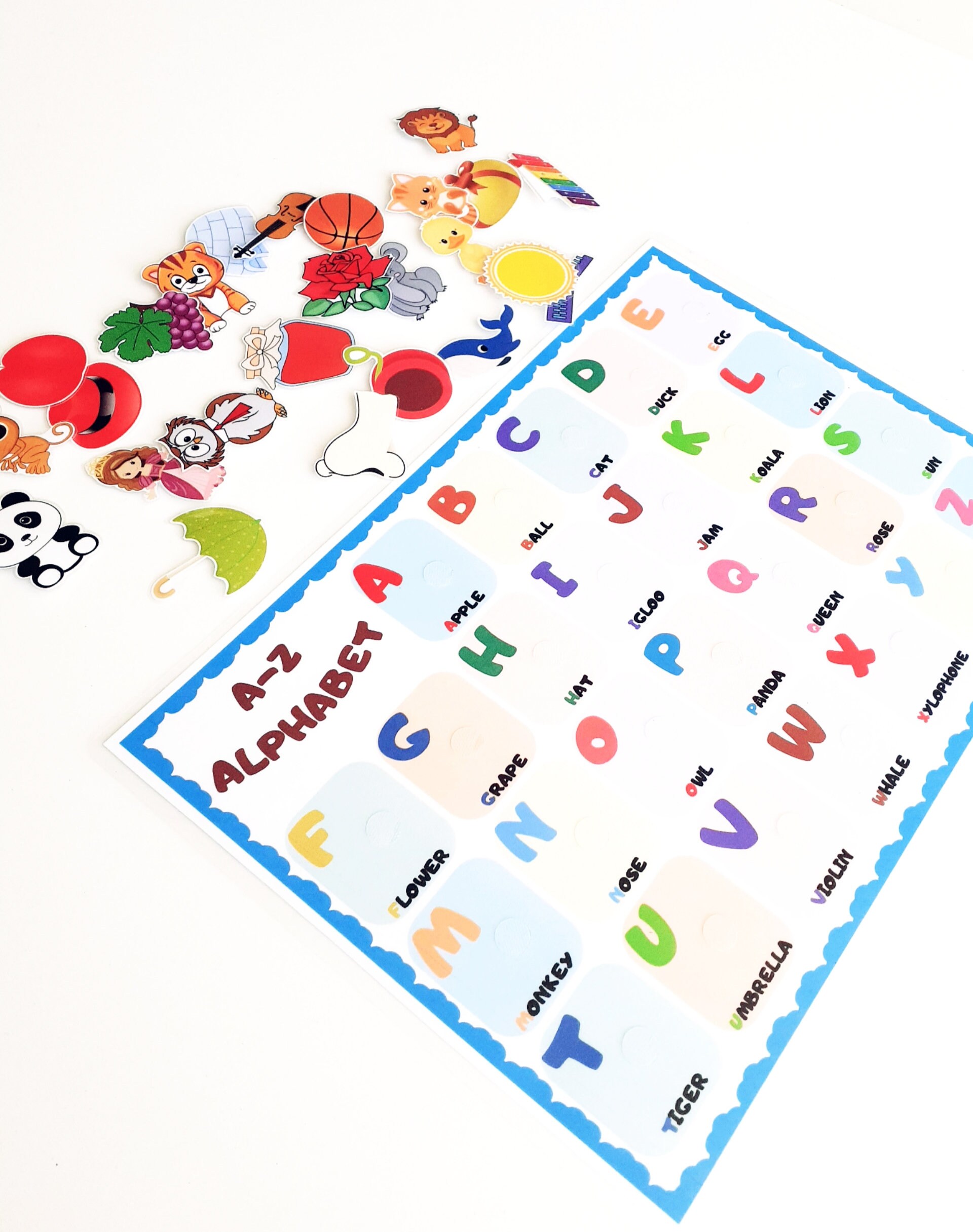 Beginning Sound Worksheet, Phonics Activity , Alphabet Game, Alphabet ...
