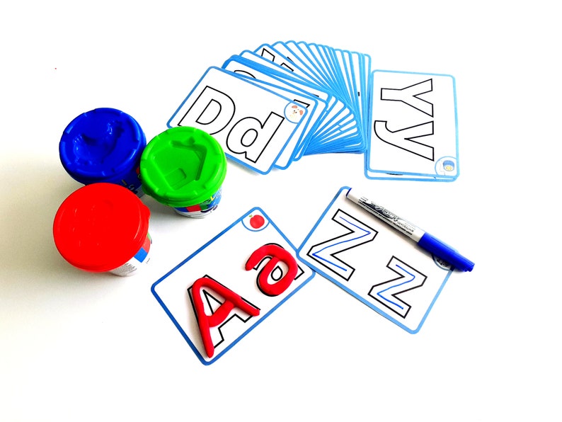 Alphabet Play Dough Mat, Play Dough Activity, Alphabet, Phonics ...