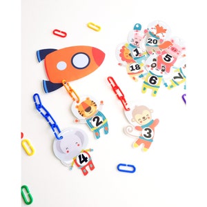 Space Counting Activity, Learn Numbers 1-20, Fine Motor Skills, 1-20 ...