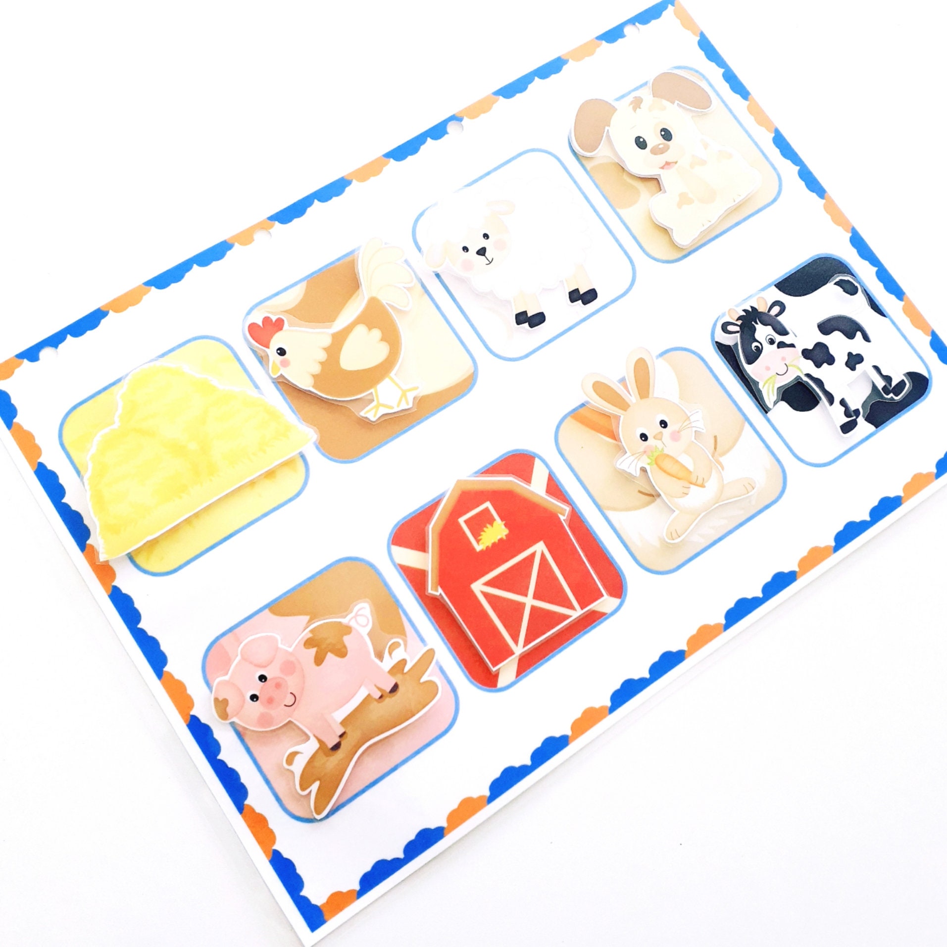 Animal Matching Game Farm Animal Matching Game - Etsy