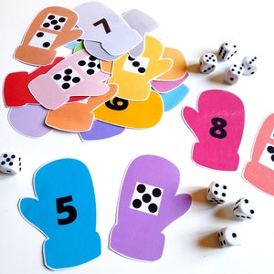 Mitten Counting Activity, Kindergarten Worksheets, Learn to Count 1 to ...