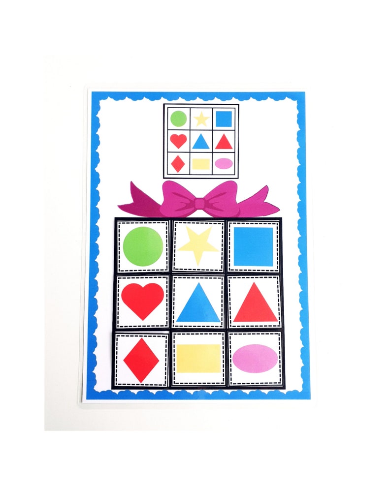 Shape Pattern Activity Pattern Strips Shape Matching Game - Etsy