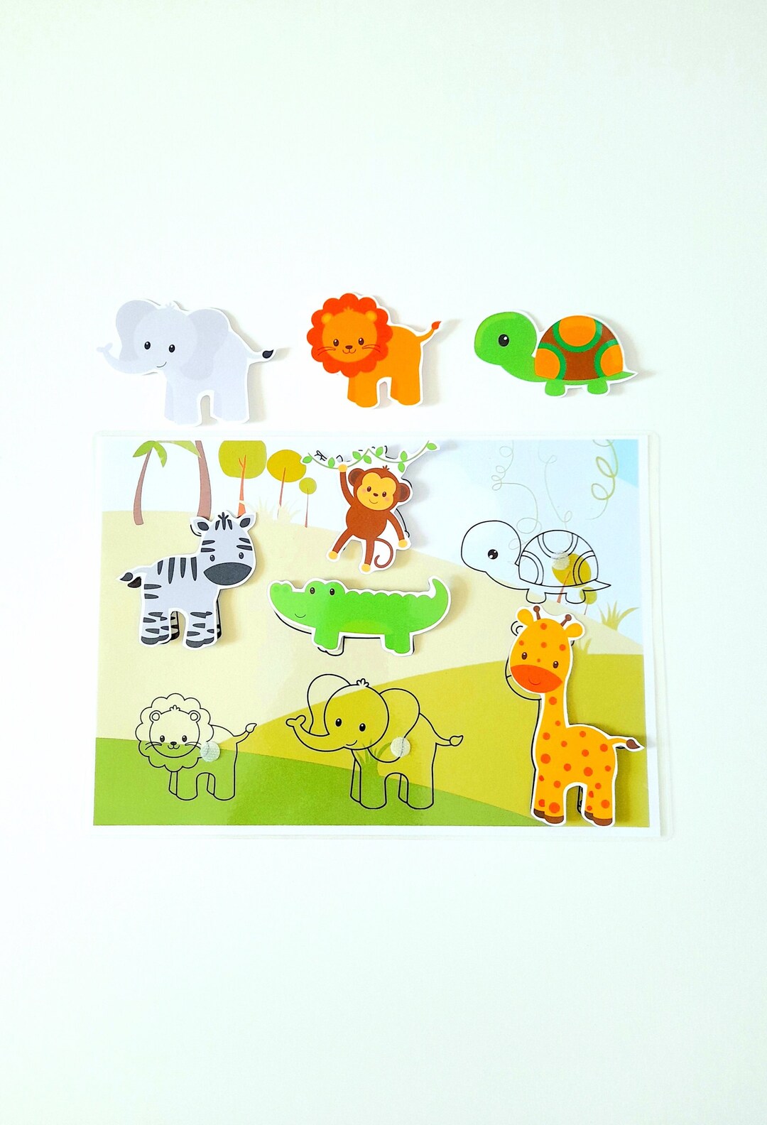Safari Animal Matching Activity for Toddlers and Preschoolers - Etsy