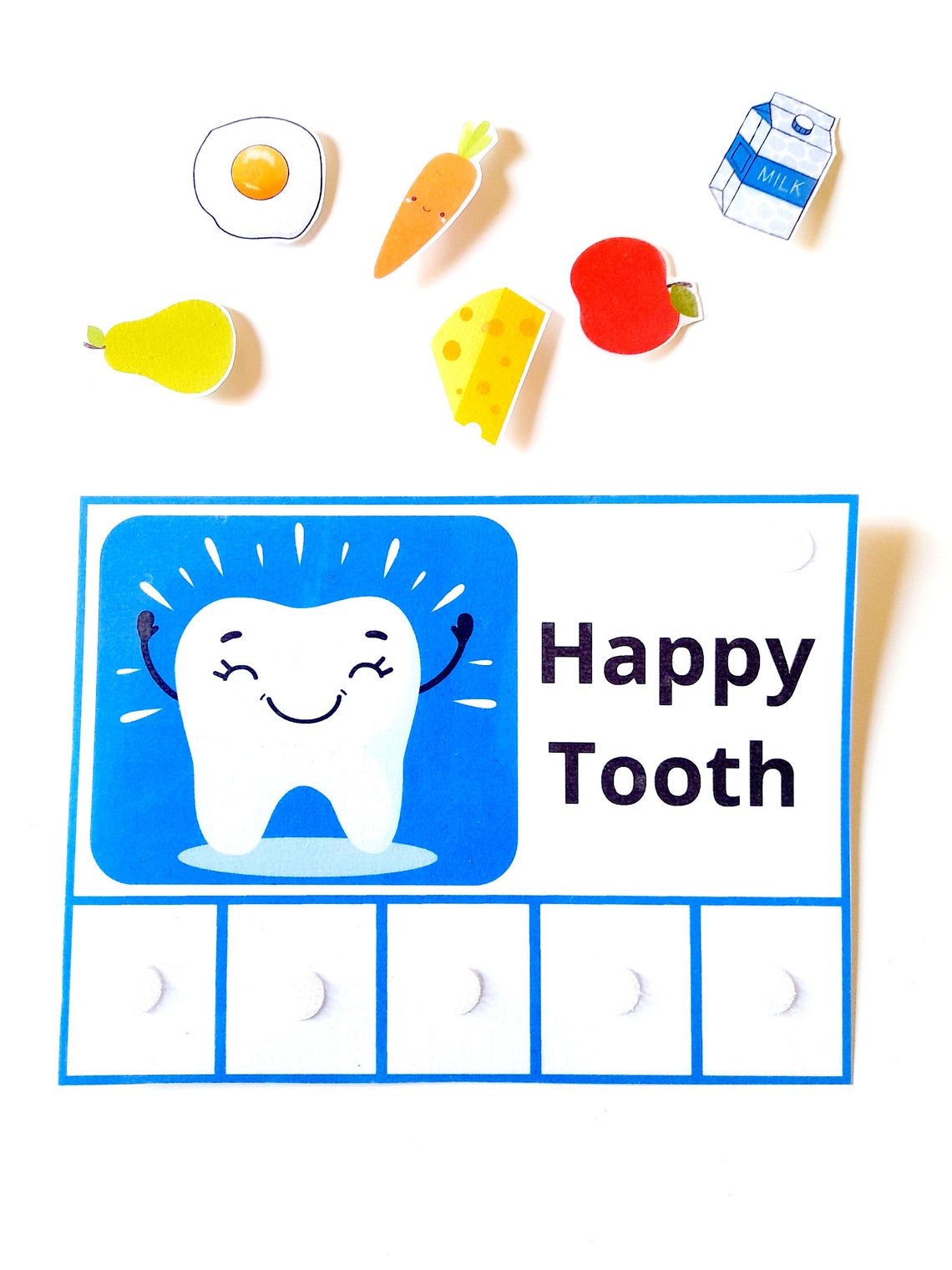 Sad and Happy Tooth, Dental Health Printable Worksheet for Toddlers ...