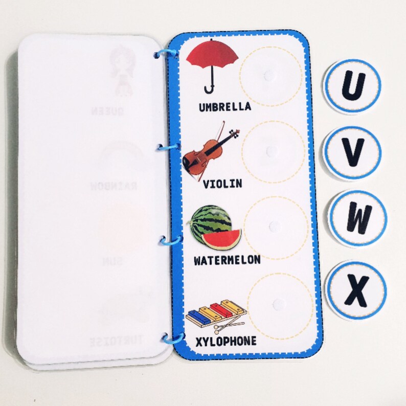 Alphabet Busy Book, Printable Alphabet Game, Activity Kids, Alphabet ...