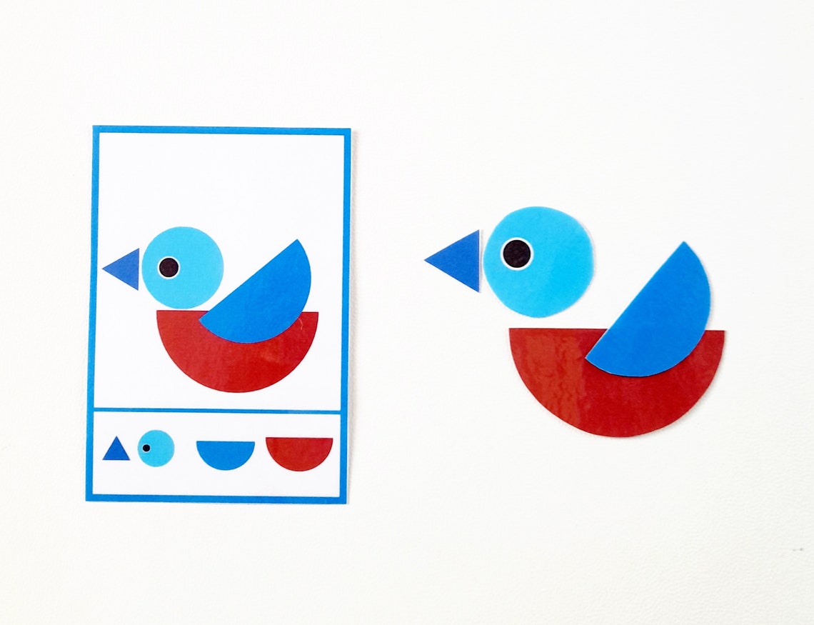 Puzzle Activity With Shapes and Pattern Activity for Toddlers - Etsy