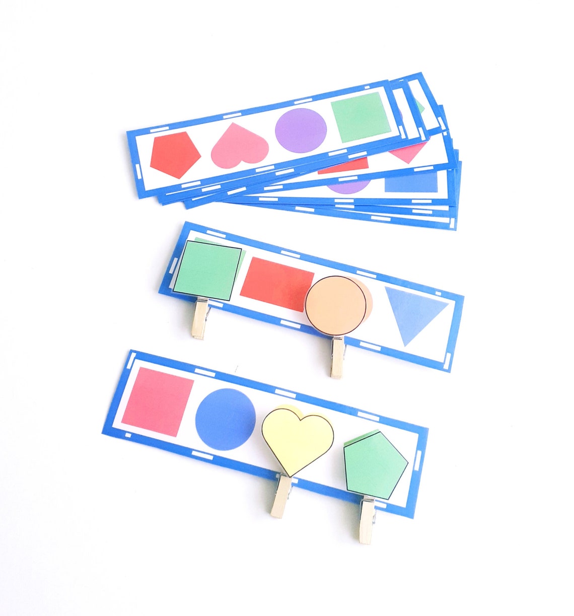 Shape Matching Game Learning Shapes Fine Motor Skills - Etsy