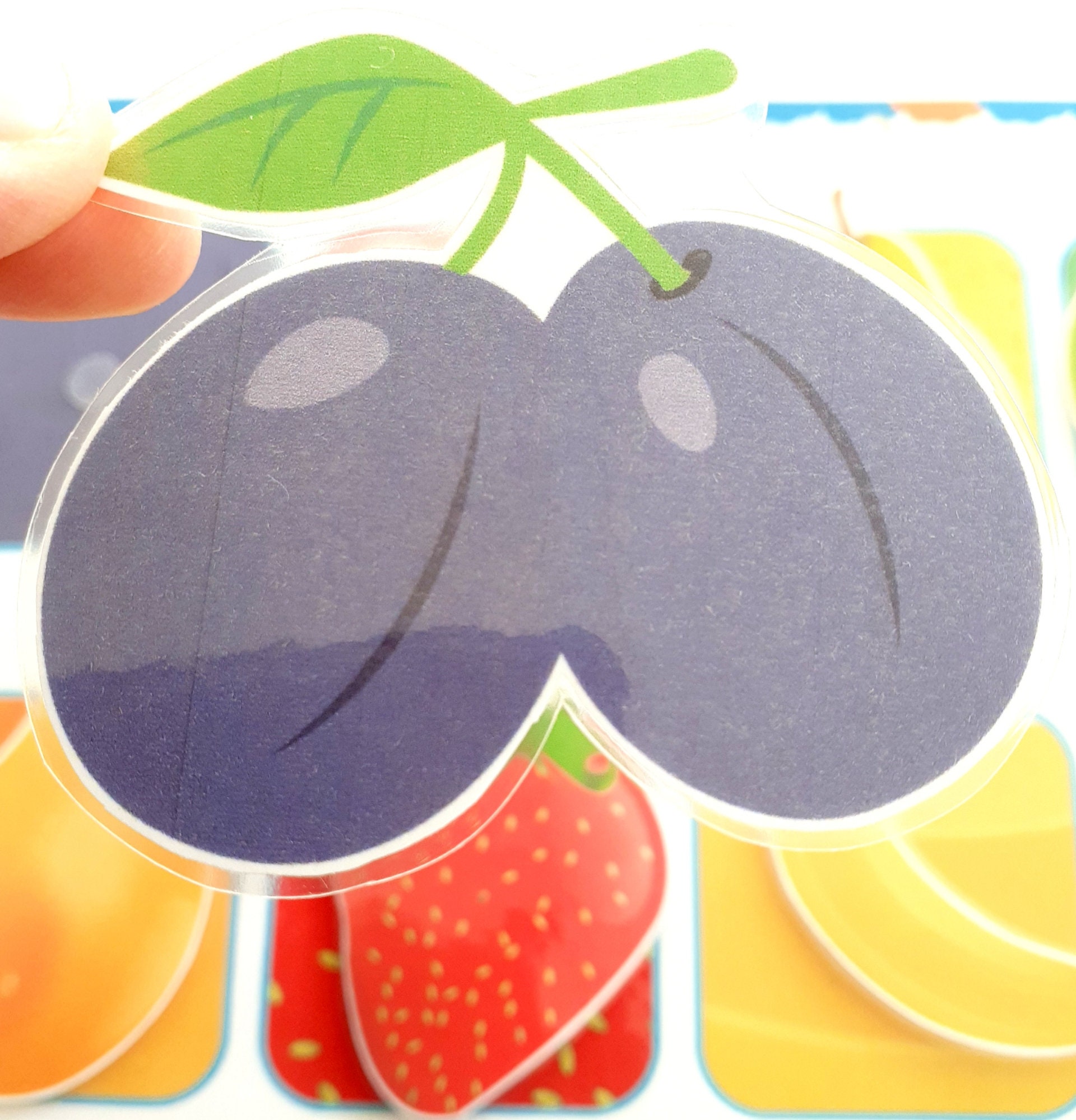 Fruit Matching Game, Fine Motor Skills - Etsy