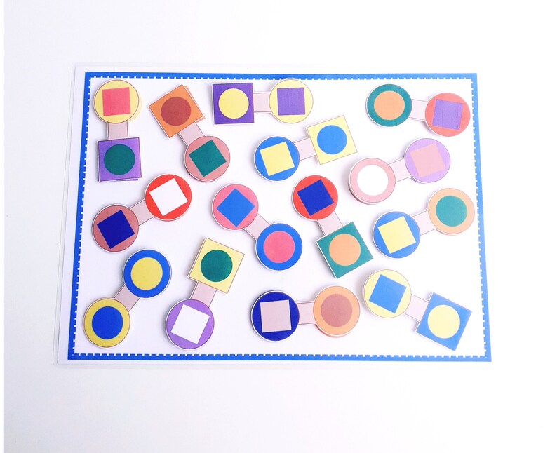 Shape Matching Activity Shape Matching Game Fine Motor - Etsy