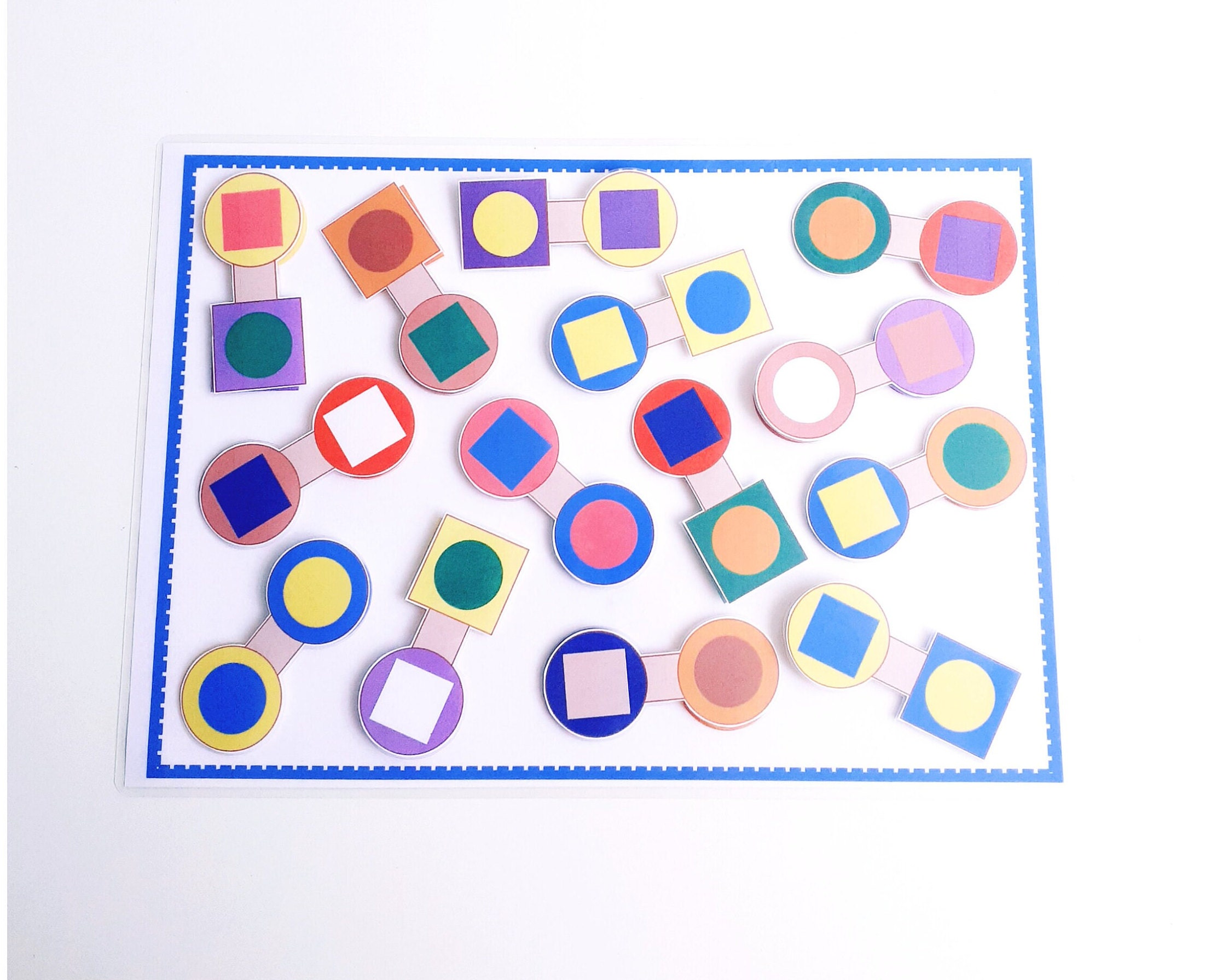Shape Matching Activity Shape Matching Game Fine Motor - Etsy