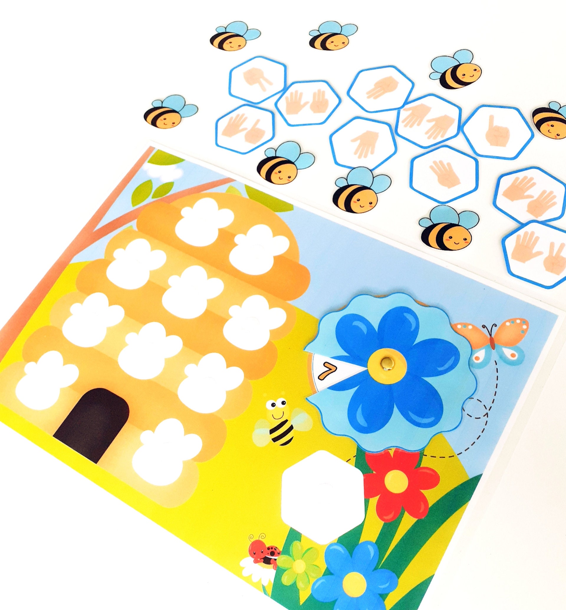 Bee Counting Activity Counting Toys for Toddlers - Etsy