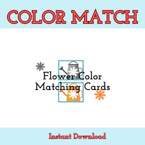 Flower Color Matching, Color Activity, Learning Colors,preschool ...
