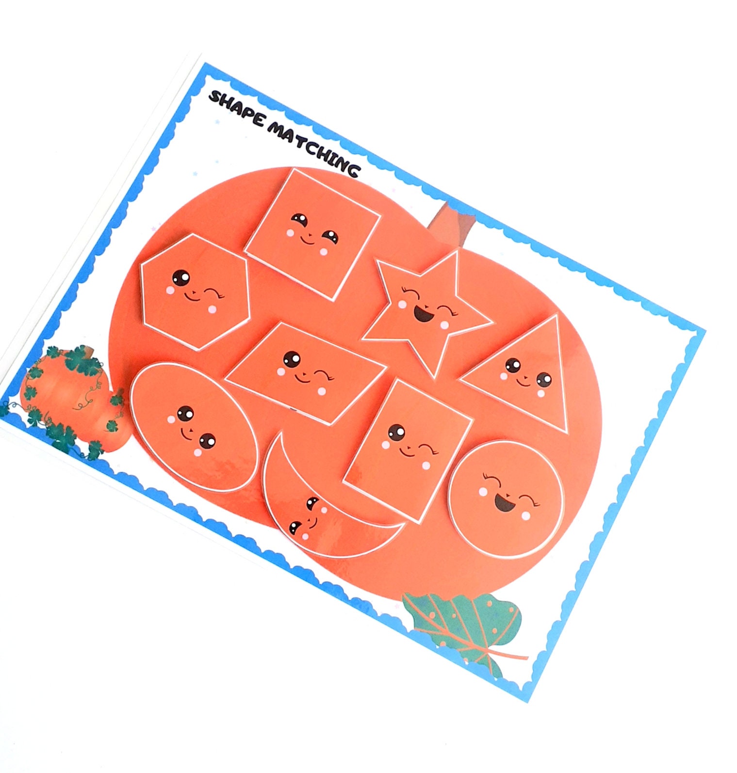 Shape Matching Game Homeschool Worksheet Preschool Shape - Etsy