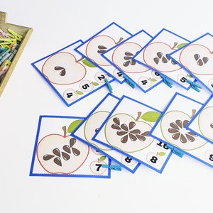Counting Clips Cards, Counting Activity, Kindergarten Worksheets Math ...