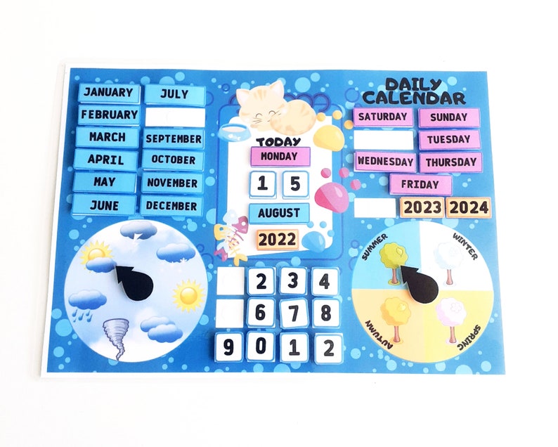 Daily Calendar, Printable Perpetual Calendar, Printable Calendar ...