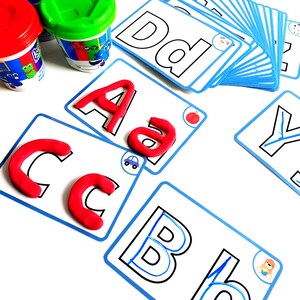 Alphabet Play Dough Mat, Play Dough Activity, Alphabet, Phonics ...