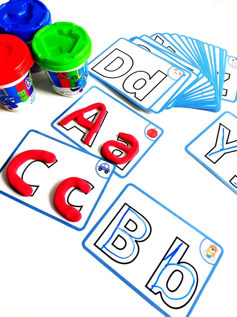 Alphabet Play Dough Mat Play Dough Activity Alphabet - Etsy