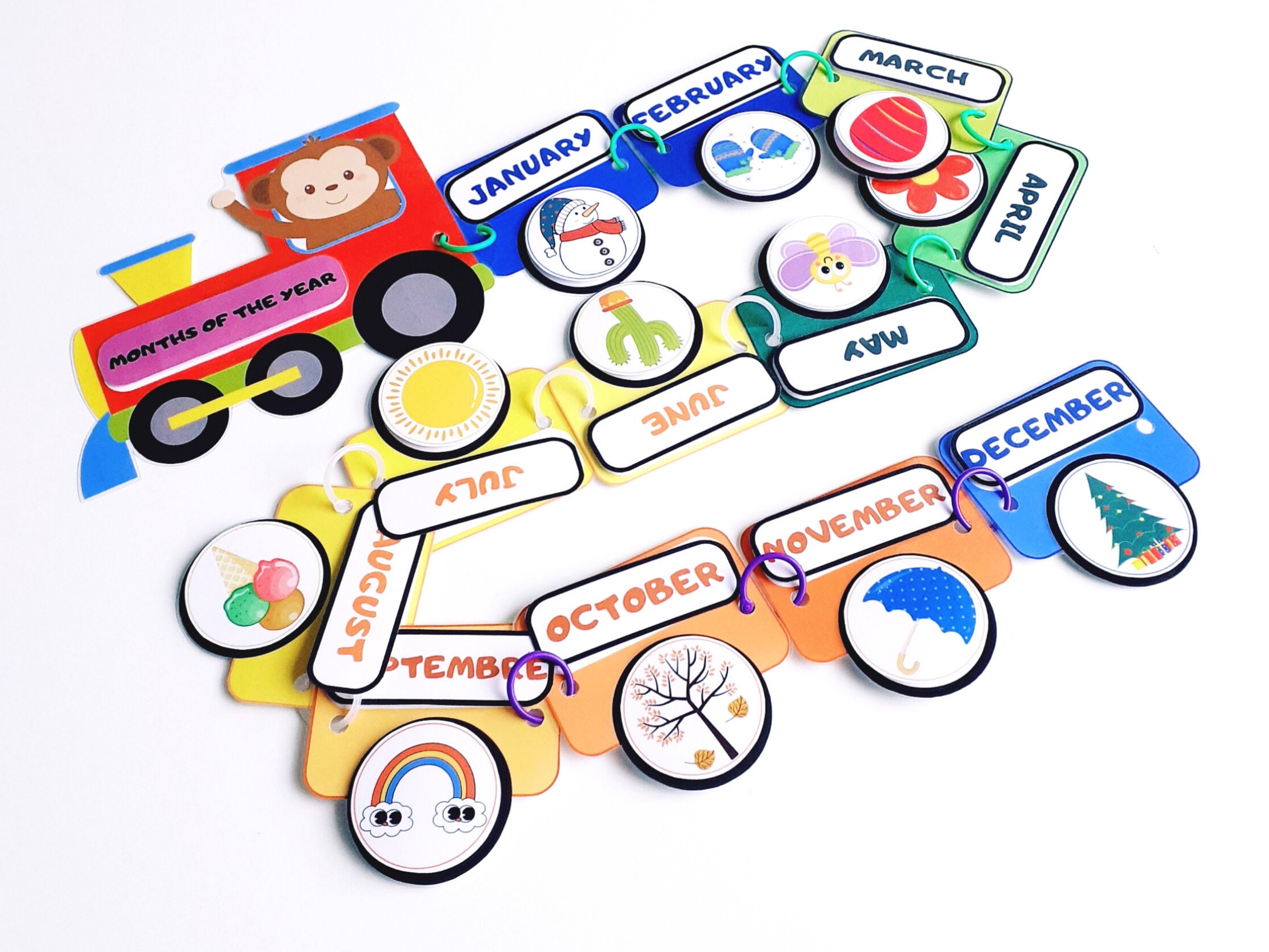 Months of the Year and Seasons , Fine Motor Activity - Etsy