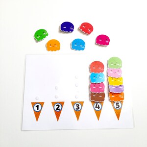 Ice Cream Counting Activity and Busy Book for Toddlers - Etsy