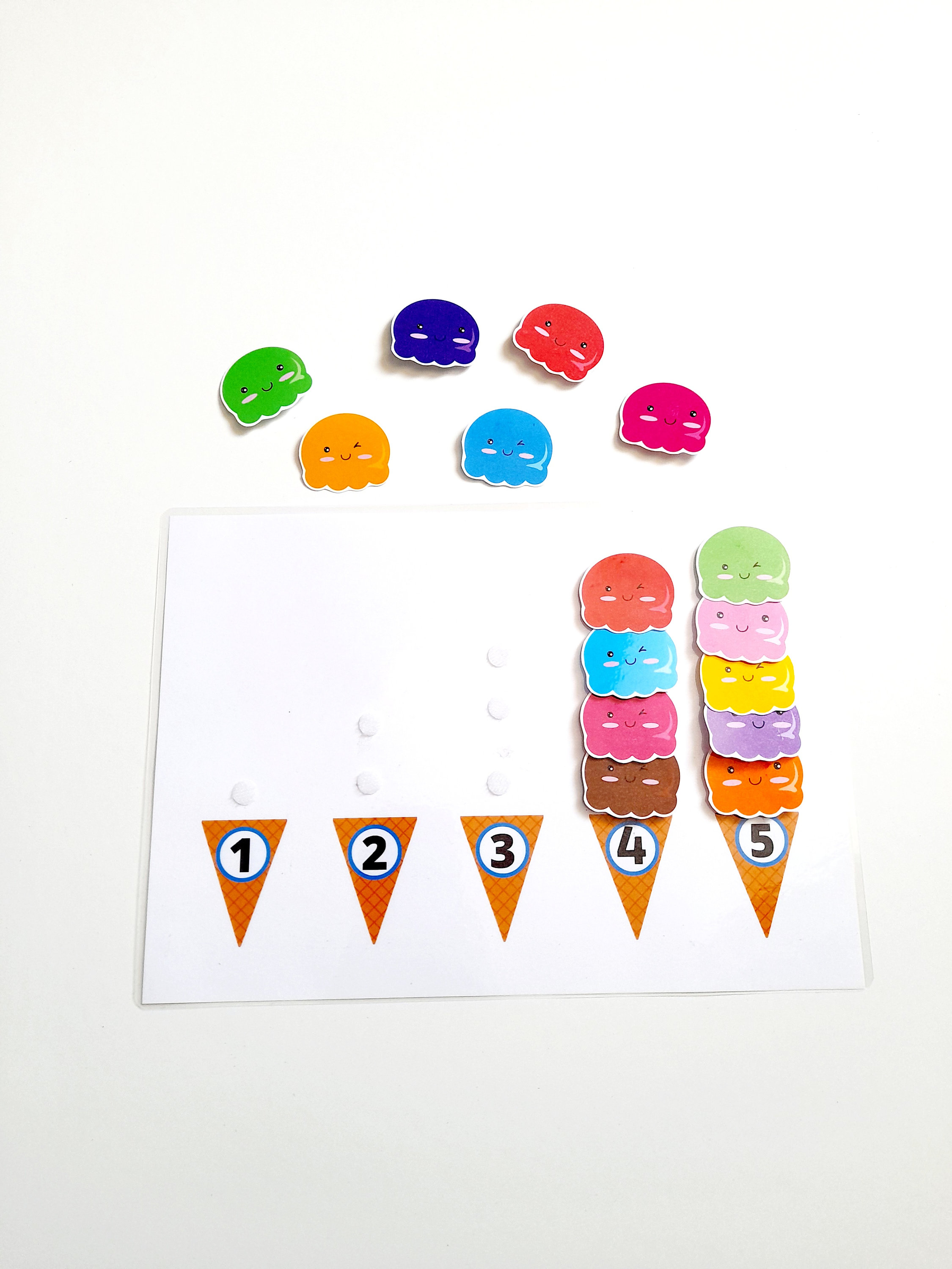 Ice Cream Counting Activity and Busy Book for Toddlers - Etsy
