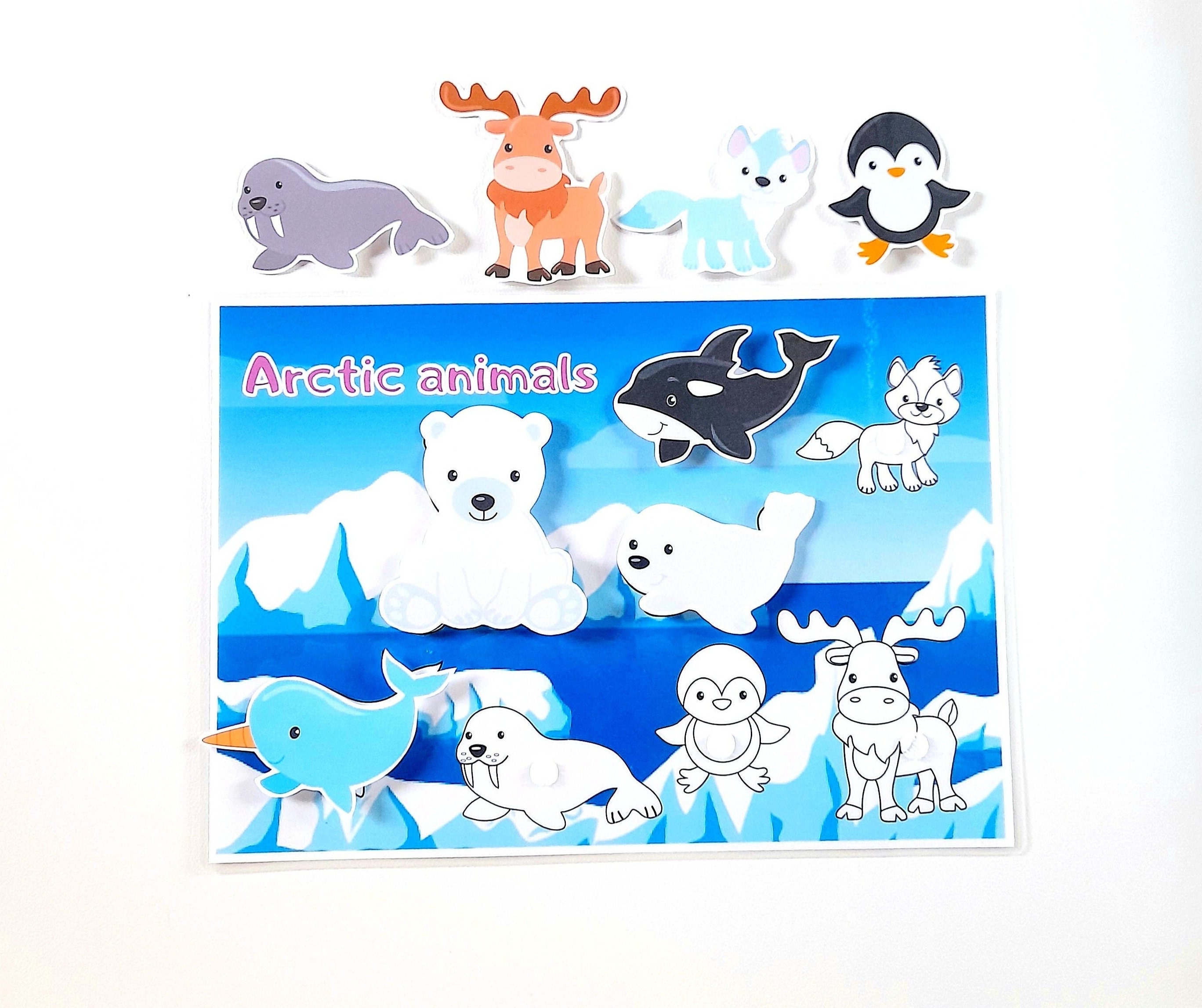 Animal Matching Game, Arctic Animal Matching , Memory Game, Printable ...