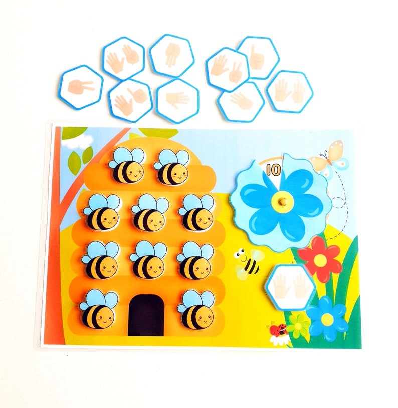 Bee Counting Activity Counting Toys for Toddlers - Etsy