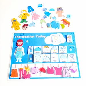 Child's Weather Chart and Printable Daily Calendar for Toddlers and ...