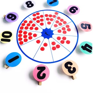 Wheel Counting Activity, Learn Numbers 1 to 10, Apple Counting Activity ...