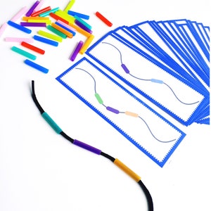 Straw Threading Repeating Pattern Activity and Fine Motor Skills for ...