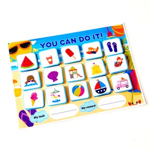 Summer Reward Chart, Printable Behavior Chart, Responsibility Chart ...