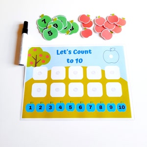 Apple Counting Activity Numbers 1 to 10 Count for Kids - Etsy