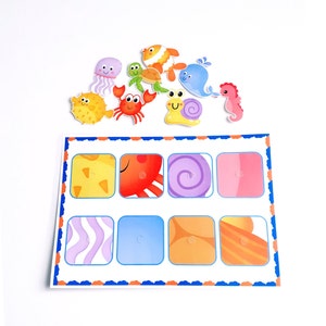 Sea Animal Matching Game Printable Activity for Toddlers and ...