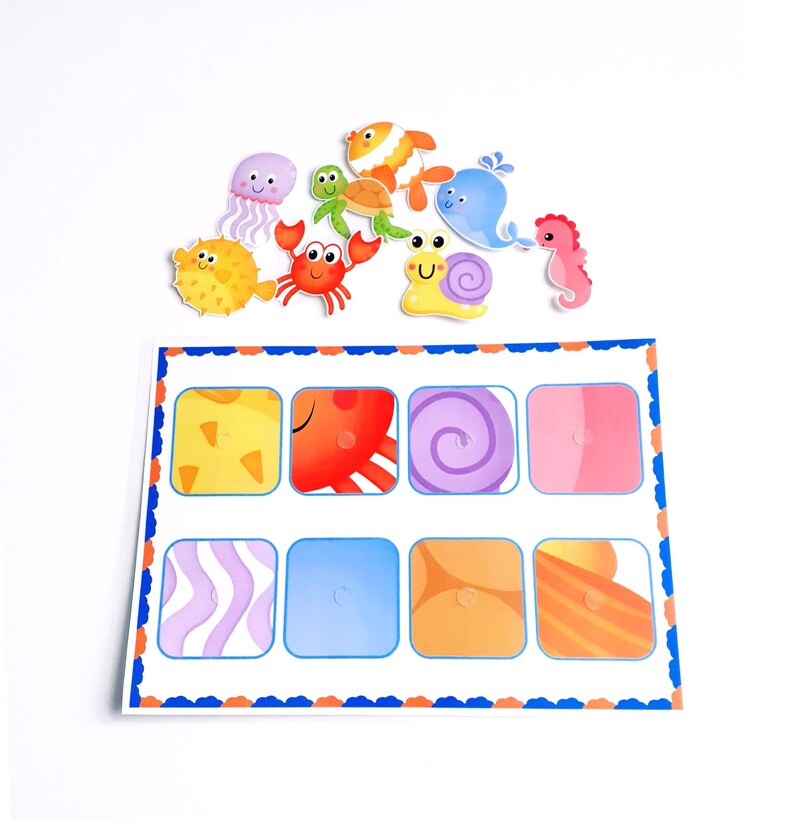 Sea Animal Matching Game Printable Activity for Toddlers and ...