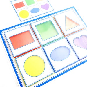 Shape Pattern Activity, Shape Matching Game, Fine Motor Skills - Etsy