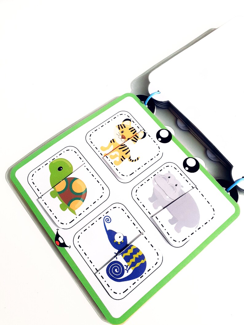 Printable Matching Puzzles, Printable Busy Book Activity Binder - Etsy
